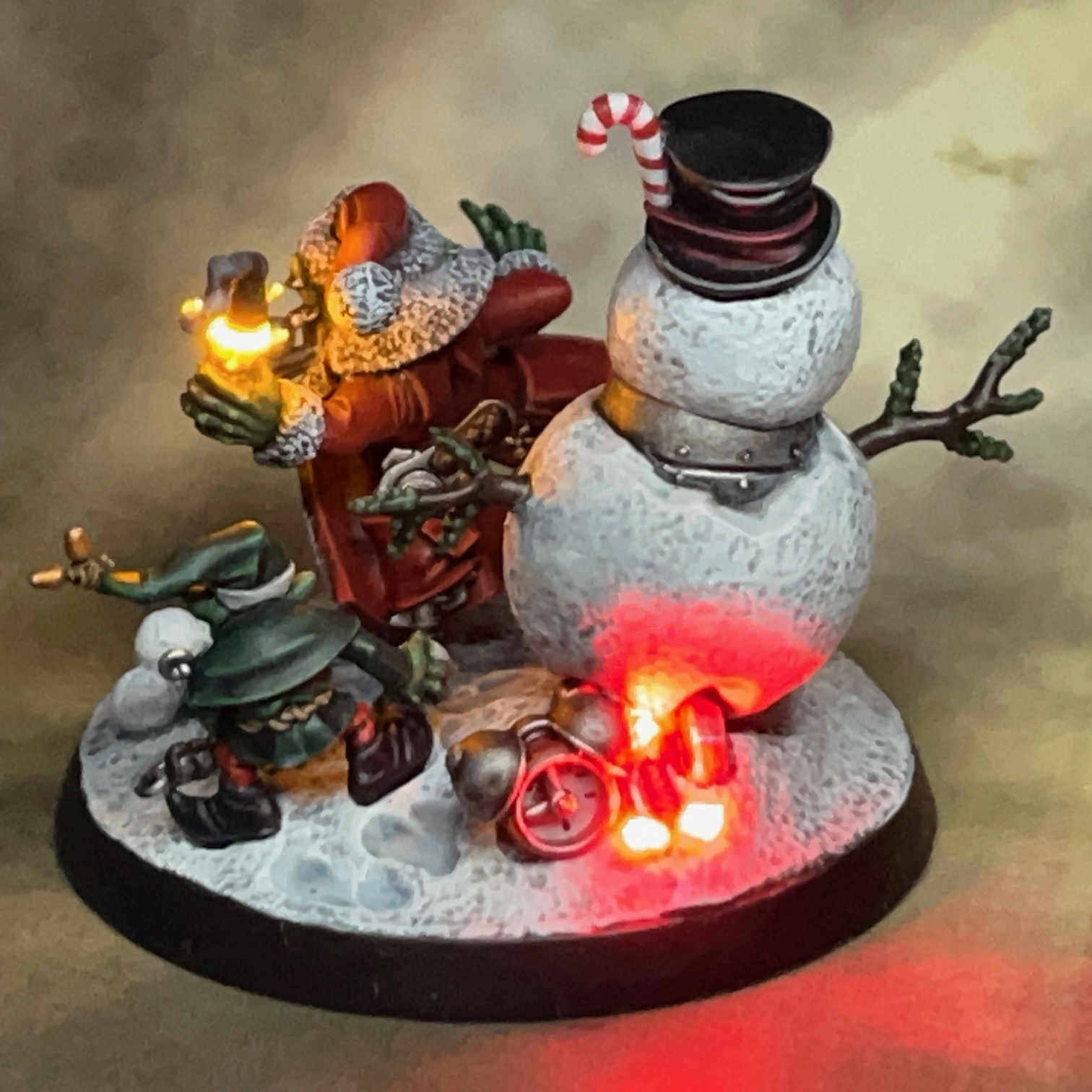 Da Red Gobbo’s A-Bomb-Inable Snowman – Chris Buxey Paints
